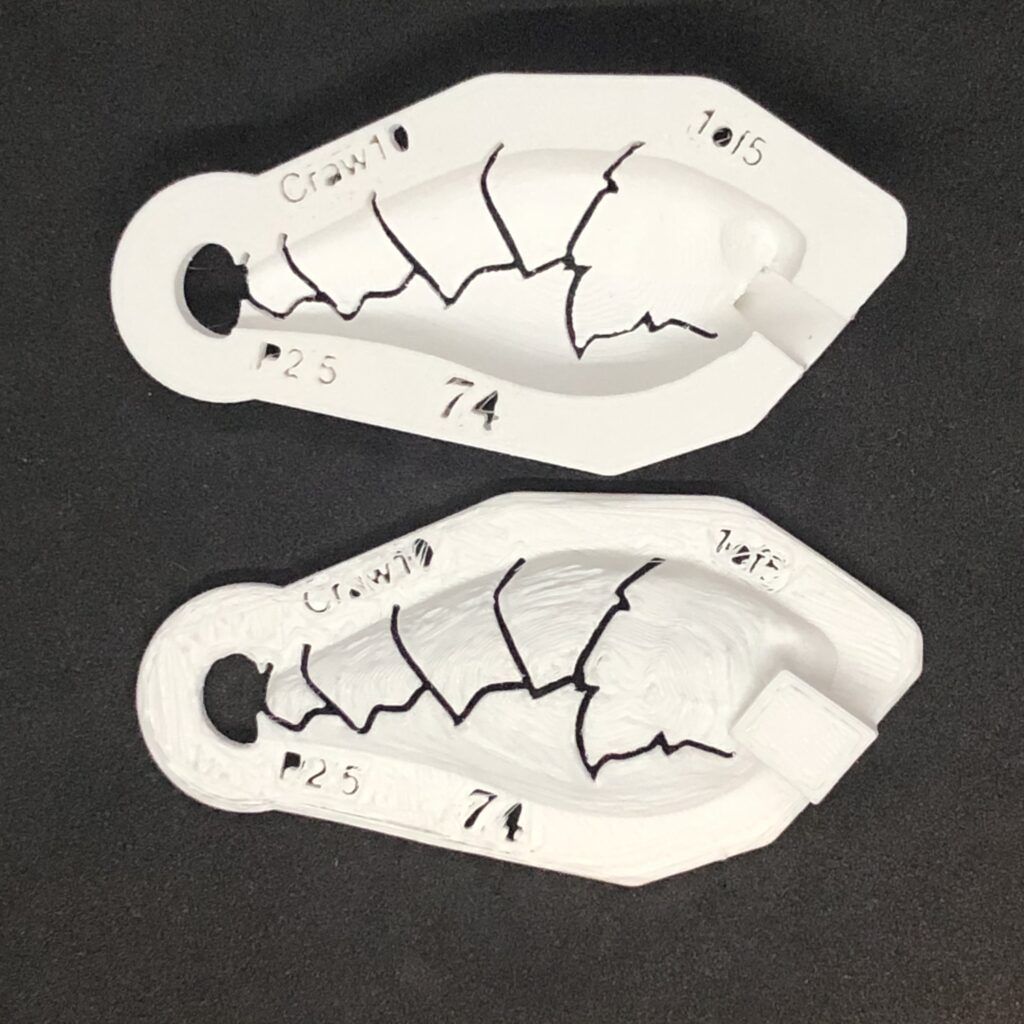 LC2.5 Craw Stencil 10 > Lure Making > Backwater Outfitting