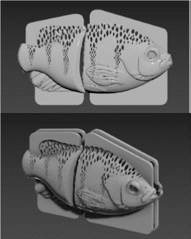 6" Bluegill- Scaled Perch Pattern Stencil > Lure Stencils > Backwater ...