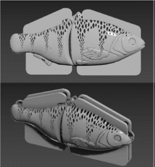6" Slow Rise Shad- Scaled Perch Pattern Stencil > Lure Stencils ...